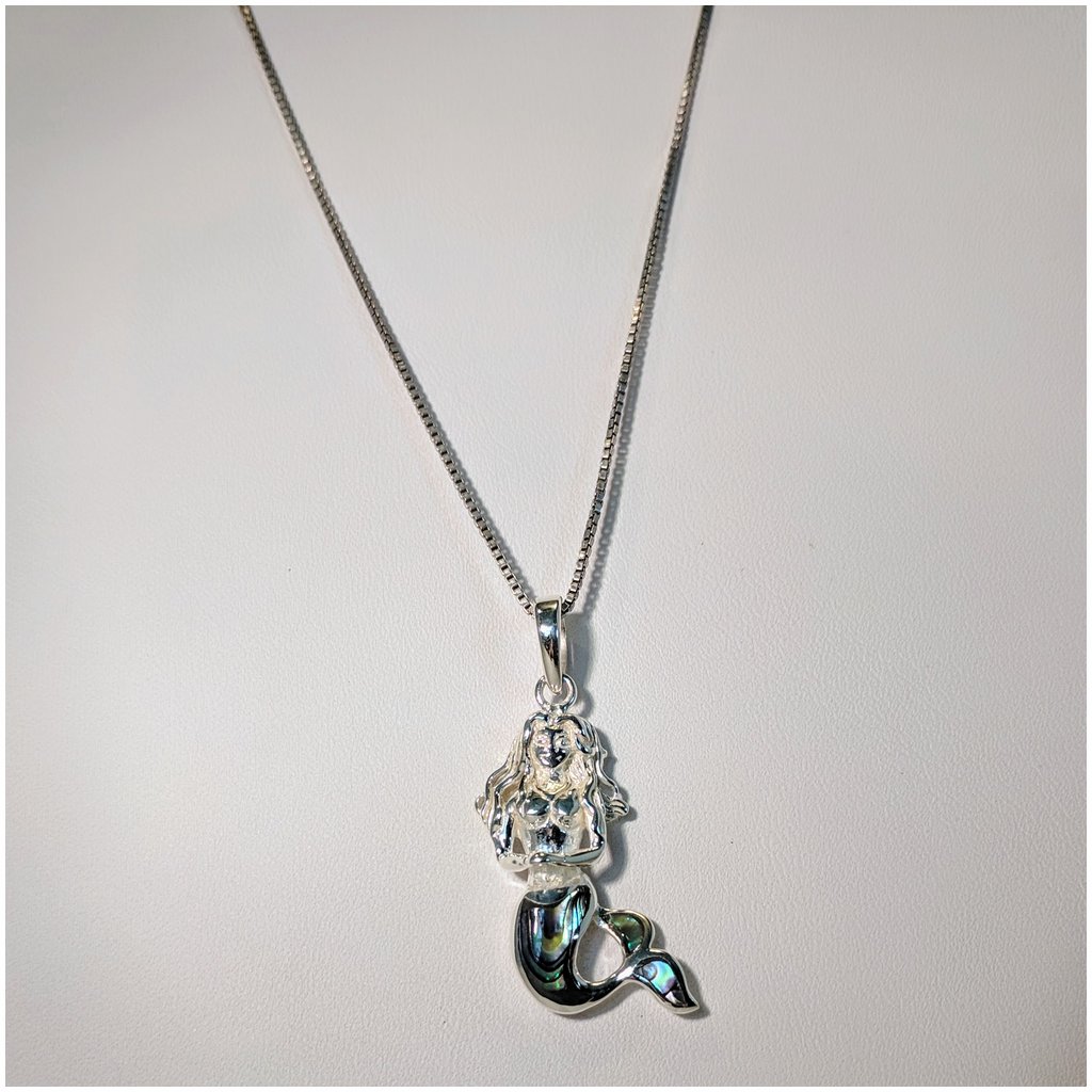 Mermaid Necklace with Shell - Silver Papillon